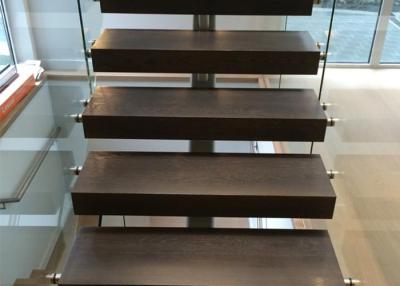 China 304s.s indoor curved glass staricase with tempered glass railing for sale