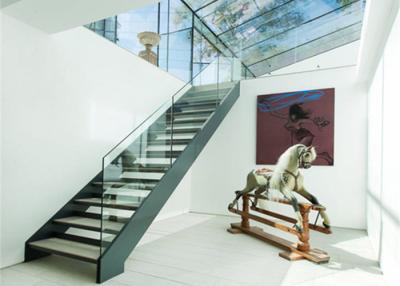 China 304s.s indoor curved glass stairs with tempered glass balustrade for sale