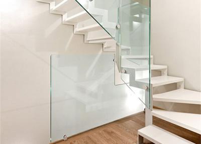China 304s.s outdoor curved glass stairs with tempered glass railing for sale
