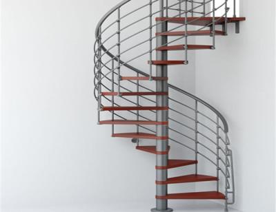 China best quotation spiral staircase wooden tread rod bar balustrade for sale