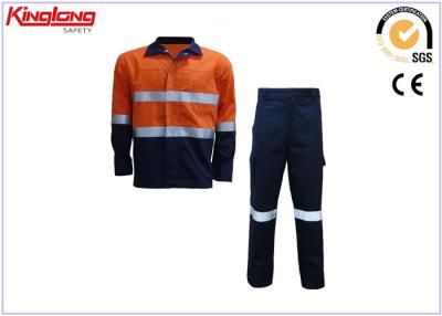 Cina Pantaloni ed alti abiti da lavoro di visibilità della camicia con due nastri adesivi riflettenti di tono 5cm in vendita