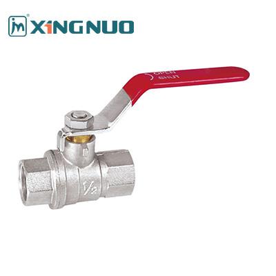 중국 파이프 부착 물 여성 육각형 스레드 된 청동 볼 밸브 니켈 접착 1 인치 2 인치 모래 블래스터 빨간 손잡이 판매용