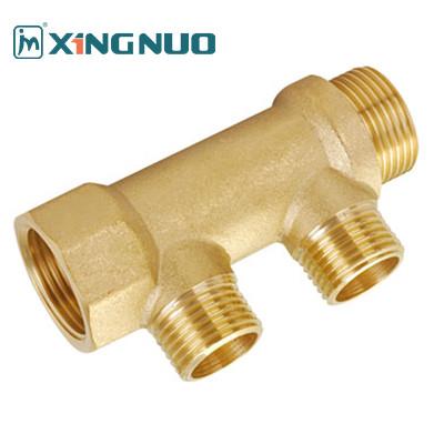 China Distribuidor de agua de latón tubo HVAC de montaje de 200 PSI Max presión forjada con sello de PTFE en venta