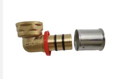 China Copper Nickel Compression Fittings For Gas Media Al Pex Fittings Red Color 1/2