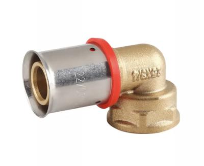 China Copper Nickel Compression Fittings For Gas Media Al Pex Fittings Red Color 1/2