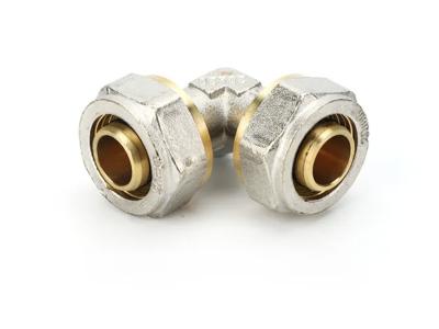 China Fittings de cobre femenino forjado con cromo PEX Fittings 16-32MM de doble color 90 grados de compresión de cobre de codo en venta