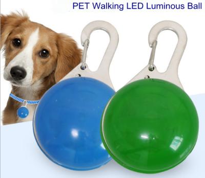 China PET Dog LED Night walking flashing ball warning protection against collide sign luminous pendant LW102 for sale