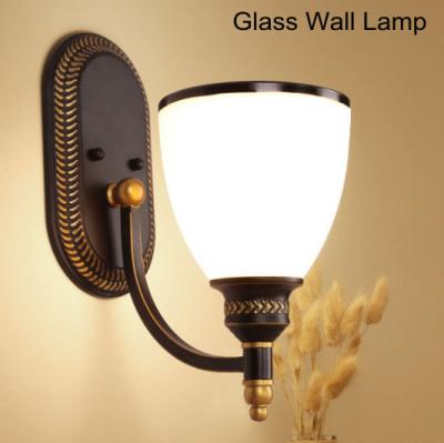 China Household interior glass shade retro style Wall lamp decorate light fixture 102 for sale