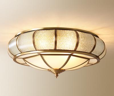 China Bedroom Retro style cooper Glass Celling Light GL101 for sale