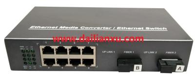 China 8channels 10/100M 1+1 Fiber Backup Ethernet Fiber Loop Switch 8chs Industry Fast Ethernet fiber switch Ethernet switch for sale