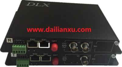 China Single-channel 720P/960P/1080P HD-TVI Video/Audio/Data Fiber Optical Transmitter and Receiver  receiver support Loop out for sale