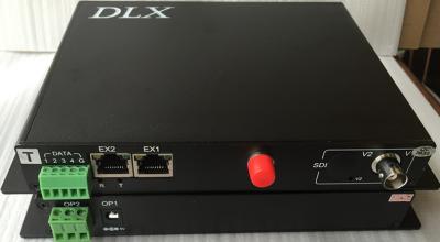 China single HD-SDI Video Fiber Optical Transmitter and Receiver with 2ch loop output SDI fiber optical extender SID to fiber for sale
