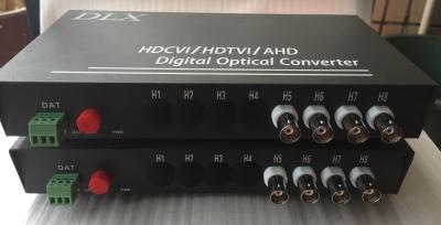 China 8chs 720P/960P/1080P AHD/CVI/TVI/Analog all in one Video+1 channel Reverse RS485 Fiber Optical Transmistter HD PTZ camer for sale