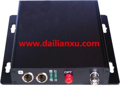 China 2ch XLR balanced Audio+1ch analog video fiber optic transmitter and recever BNC Video and XLR audio to fiber converter for sale