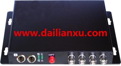 China 4ch analog video + 2ch XLR balanced Audio fiber optic transmitter and recever BNC Video and XLR audio to fiber converter for sale