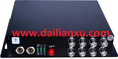 China 8ch analog video + 2ch XLR balanced Audio fiber optic transmitter and recever BNC Video and XLR audio to fiber converter for sale
