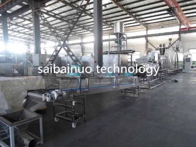 Automatic twin screw extruder animal feed processing machine