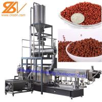 China Aquatic Floating Fish Feed Pellet Machine Double Screw Extruder 100-6000kg/h for sale