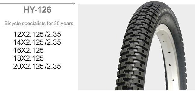 Black rubber 12x2.35 14x2.35 20x2.35 size for freestyle bmx bicycle