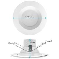 China IC Rated Surface Mount Flat Panel LED Lights 6 Inch Ceiling For Bathroom for sale