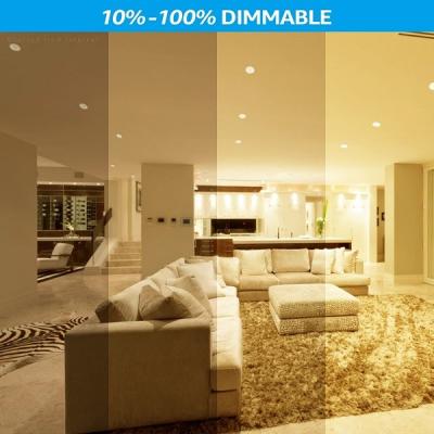 China LED Ceiling Smart Flush Mount Light 4 Inch 10w 5000K All In One ETL Certified for sale