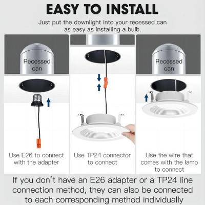 China Flicker Free LED Ceiling Flush Recessed Ceiling Lights 3000k 650lm For Bedroom for sale