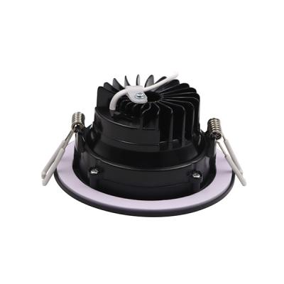 China Black Leading Edge Dimmable LED Downlights 3.5''  9 Watt 750lm  For Wet Location for sale