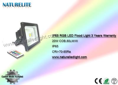 China 20W Remote Control RGB Led Flood Light IP65 3 Years Warranty for Entertainment Places, Stage, ect for sale