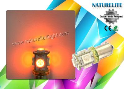 China 6.3V AC / DC Pinball LED Bulbs Super Bright T10 BA9S 5SMD 5050 Orange Color for sale