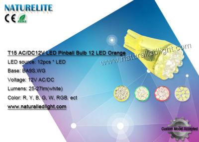 China T15 WG 12LED Orange 12V Pinball LED Bulbs High Brightness 6.3V for sale
