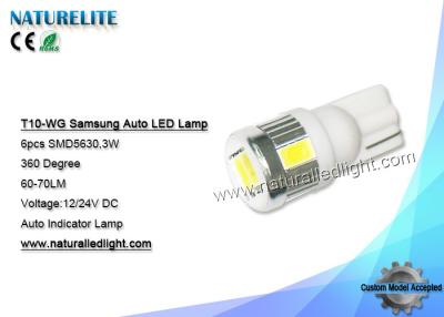 China T10 WG Auto Led Bulbs , Automotive Led Replacement Bulbs  6SMD 5630 Samsung for sale