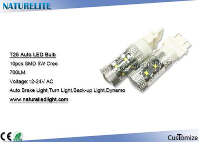 China Dynamo T25 10SMD 5W Cree Auto Led Bulbs 700LM Turn Light DC12-24V for sale