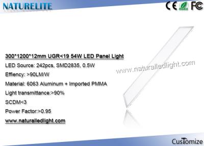 China UGR <19 54W 300 x 1200 Led Panel Lights Hotel Lobby led flat panel lights for sale