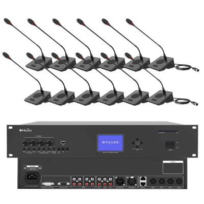 China HUAIN Meeting Discussion Table Wired Digital Conferencing Daisy Chain Conference System Delegate Unit Microphone for sale