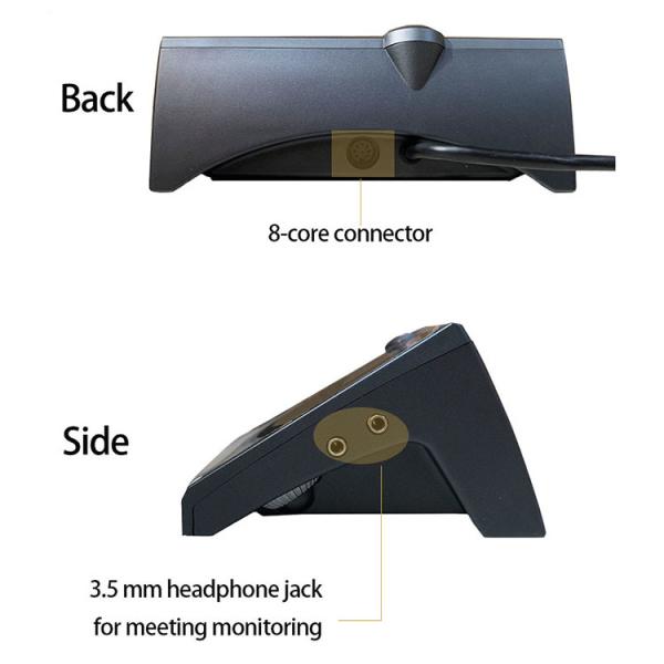 Quality Full Digital Desktop 8 Pin Wired Meeting Mic System for Conference Room with for sale