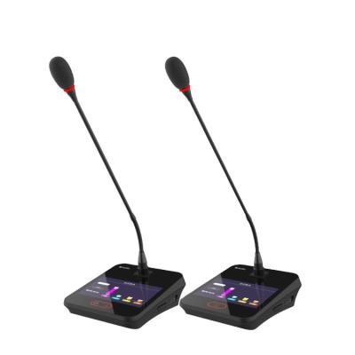 China HUAIN Hand in Hand 5G Discussion Chairman Unit Voting Microphone Wireless Conference System Mic with Control Unit for sale
