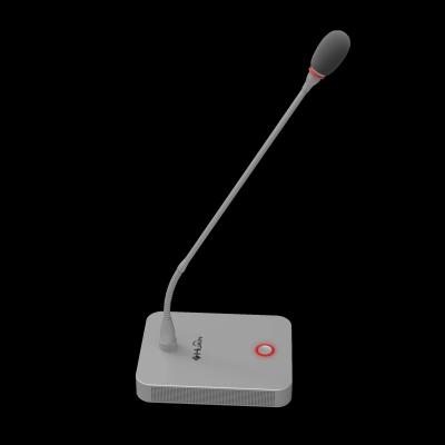 China Advanced Design! Silver Gray Digital Conference Desktop Gooseneck Microphone Chairman Delegate Unit for sale