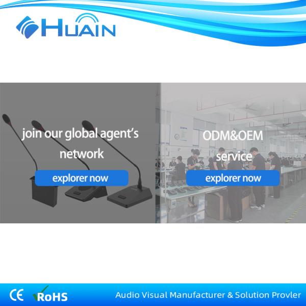 Quality HUAIN Parliamentary Wired Meeting Microphone Table Digital Conference System for sale