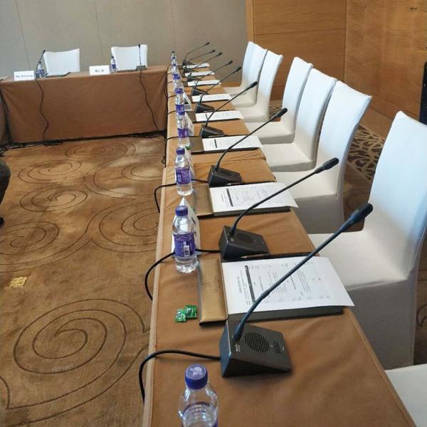 Quality HUAIN Audio Visual System Wired Basic Conference Delegate Microphone System with for sale