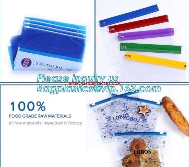 スライダー ジップ ロック式袋のdoypackのzipper/ECOに適するスライダー袋、スライダー袋は食糧、曇らされたジッパーの位置のためのスライダー袋を立てます