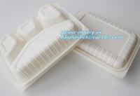 China Plastic corn starch biodegradable meat tray, Cornstarch disposable biodegradable plate for sale