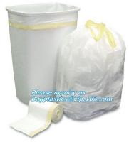 China Corn Starch Biodegradable Compostable Eco Friendly Drawstring Laundry Bag, Jumbo Compostable Drawstring Plastic Trash Ba for sale