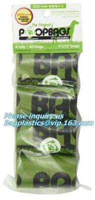 Cina a borse concimabili adatte a terra del cane 100% per la poppa, 4Refill Rolls, 60Bags totale, borsa di immondizia di plastica della poppa dello spreco del cane di animale domestico 100 in vendita