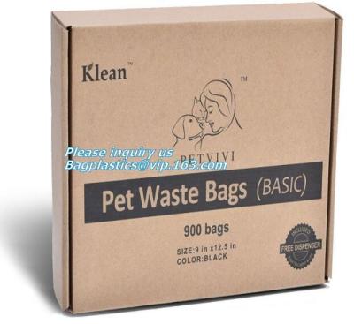Cina La terra 4 Rolls amichevoli riempie la poppa concimabile della borsa di cagnolino, il eco concimabile spesso ed a perfetta tenuta eccellente dell'amido di mais bio- in vendita