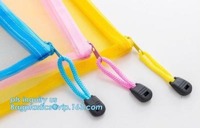 중국 메시 PVC 방수 지퍼 문서 부대 pvc 폴더, PP 플라스틱 서류철 인쇄할 수 있는 문서 부대 내의 문구용품 판매용