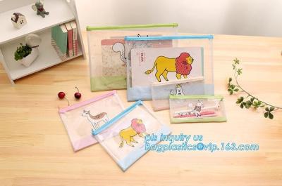 China Customized Mesh Pencil Bag A4 Travel Passport Pouch, Zipper Lock Document File Bag, pencil holder for sale