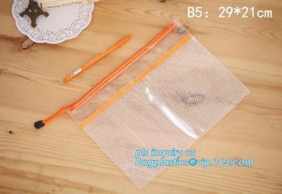 중국 pvc 문서 부대 메시 연약한 부대를 인쇄하는 ESD 반대로 정체되는 기능 A4를 가진 PVC 파일 부대를, 고열 저항합니다 지퍼로 잠그십시오 판매용