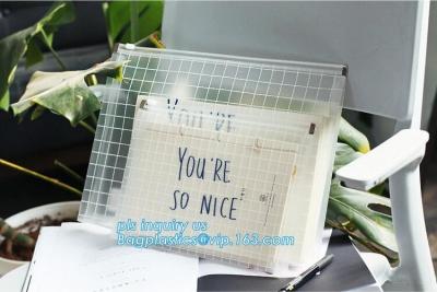 중국 PE & PP 두 배 슬라이더 도매 pe 지퍼, PP 플라스틱 슬라이더 Zip 자물쇠 A4 Doucment를 가진 플라스틱 파일 주머니는 홀더 B를 신청합니다 판매용