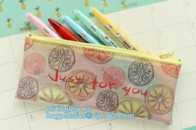 중국 서류철, 촉진 M 정연한 나르는 PVC 문구용품 파일 부대, 지플락 문구용품 문서 파일 Nu를 위한 순수한 주머니를 그물에 걸리십시오 판매용