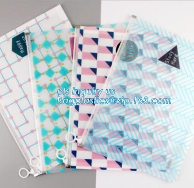 Chine Ensemble réglé de crayon de sac de PVC de papeterie promotionnelle, poche de papeterie de bureau de tirette avec le glisseur de corde, waterp de papeterie de bureau à vendre